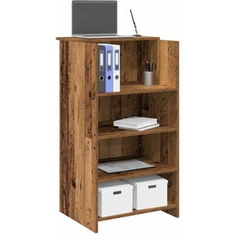 vidaXL Vidaxl - Bureau de r&eacute;ception vieux bois 55x50x103,5 cm bois ding&eacute;nierie