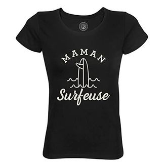 Fabulous T-Shirt Femme Col Rond Maman Surfeuse Sport Basketball Ballon M&egrave;re