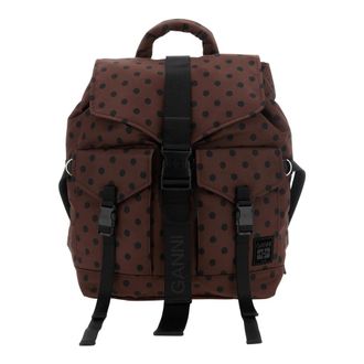 Ganni Dots Re-Tech Rucksack - - Bags - Damen - Braun - ONE SIZE