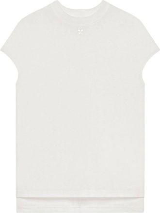 Courr&egrave;ges Femme, Tops, Blanc, Taille: 40 FR T-shirt oversize