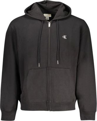 Calvin Klein Homme, Sweatshirts et sweats &agrave; capuche, Noir, Taille: S Cotton SweaT-shirt Sweat &agrave; capuche