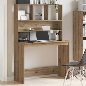 vidaXL Vidaxl - Schreibtisch mit Regal Artisan-Eiche 102x45x148cm Holzwerkstoff