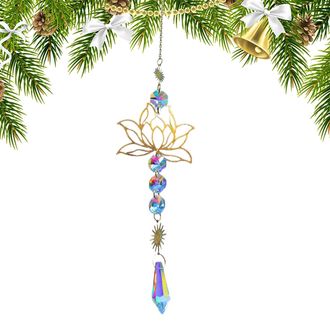 Generic Kristall-Sonnenf&auml;nger, Lotusblumen-Sonnenf&auml;nger - Funkelnder Lotusbl&uuml;ten-Charm | Funkelnde Regenbogen-Sonnenf&auml;nger f&uuml;r Innenfenster f&uuml;r Zuhause, Autos