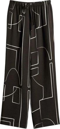someday Cevil Graphic Wide Hosen - - Trousers - Damen - Braun - S