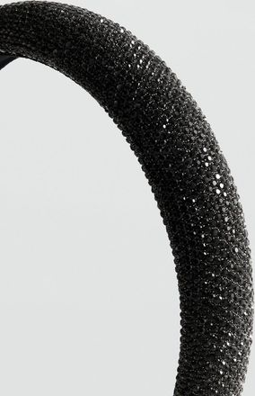 Mango Serre-tête strass noir - Femme - Taille unique - MANGO