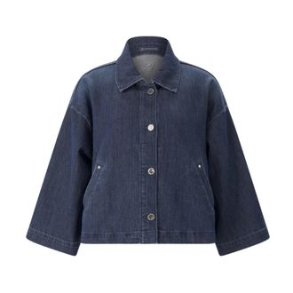 Raffaello Rossi Gek&uuml;rzte Jeansjacke - - Jackets - Damen - Blau - 2XL