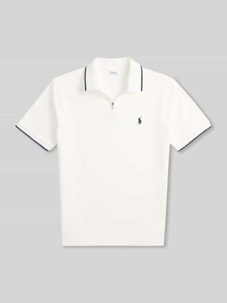 Polo Ralph Lauren Regular Fit Poloshirt aus Baumwoll-Mix mit Rei&szlig;verschluss