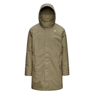 K-Way Thomas Warm Micro Canvas Jacke - - Coats - Herren - Gr&uuml;n - L