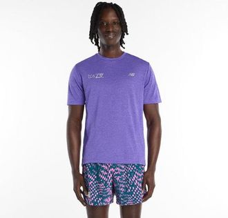 New Balance Herren London Edition RC Essential T-Shirt in Violett, Polyester, Gr&ouml;&szlig;e XL