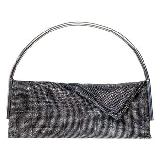 Benedetta Bruzziches Travolta da un Insolito Crystal Mesh Top Handle Bag - - Bags - Damen - Grau - ONE SIZE
