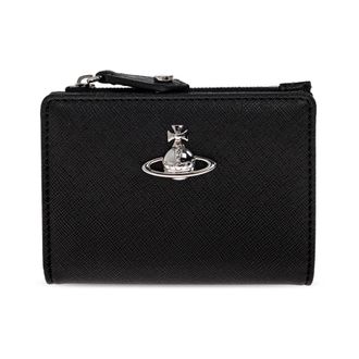 Vivienne Westwood Portefeuille en cuir avec logo - Femme - Accessoires - Noir - Taille: ONE Size