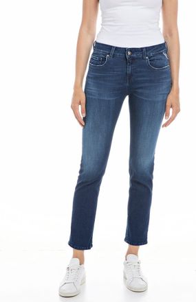 Replay Damen Jeans Faaby Slim-Fit, Dark Blue 007 (Blau), 24W / 32L