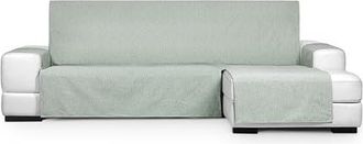 Eysa schmutzabweisender sofabezug extra für chaiselongue rechts Vorderansicht aquamarin Design Genna