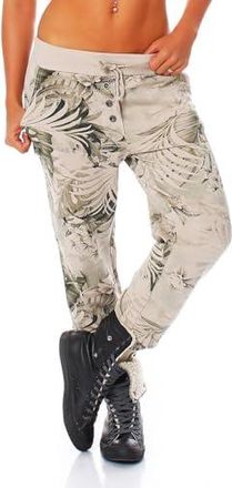 Malito more than fashion Malito Boyfriend Pantalon Baggy Harem Aladin Yoga Twist 83728 Femme Taille Unique (Brun Clair)