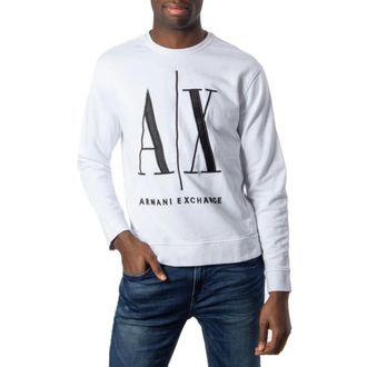 A|X Armani Exchange Herren Icon Sweat Sweatshirt, Wei&szlig;, XXL