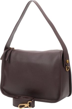 Estro & Luminara Femme, Sacs, Brun, Taille: ONE Size Sac &agrave; Main en Cuir avec Large Bandouli&egrave;re