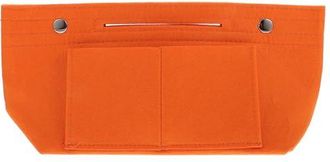 Supvox Paquet de Rangement Pliable en Feutre Orange Trousse de Maquillage Multifonction Multiples Poches Grand Organiseur DArticles Divers pour Paquet &agrave; Main