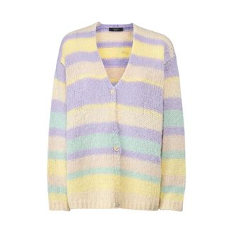 Max Mara Femme, Pulls, Multicolore, Taille: 44 FR Cardigan oversize en alpaga et coton