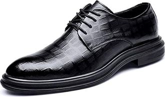 Generic Chaussures habill&eacute;es for Hommes, &agrave; Lacets, Bout Rond emboss&eacute;, Derbies en Similicuir, Talon Bloc antid&eacute;rapant, Semelle en Caoutchouc, Chaussures de Bal
