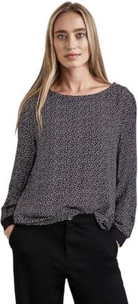 Street One A345130 Chemisier imprimé à Boutons, Noir, 40 Femmes