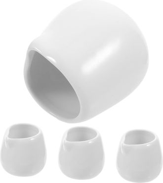 Garneck 4 Stück Mini-Milchkännchen Aus Porzellan in Weiß - 50 Ml - Kleine Sahnekännchen Für Kaffee Und Soßen Ideales Zubehör Für Die Küche Und Zum Servieren V