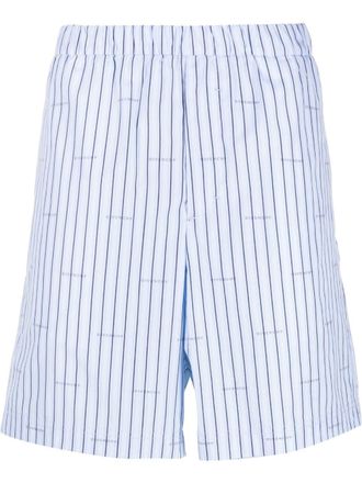 Givenchy short ray&eacute; &agrave; logo - Bleu