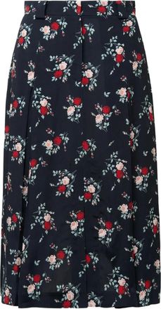 N°21 jupe plissée à fleurs - Noir