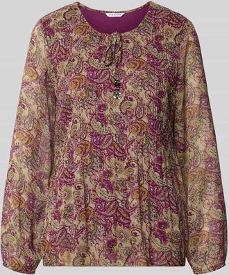 Zabaione Relaxed Fit Bluse mit Allover-Paisley-Print Modell Leonora