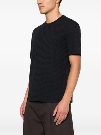 Emporio Armani Logo Cotton T-Shirt - Black