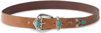 Pinko Pinko, Femme, Accessoires, Brun, Taille: XS Ceinture Turquoise Trittico
