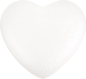Amosfun ABOOFAN 23Cm Weißer Schaum Herz DIY Malerei Herz Styropor Form Handmalerei Styropor Kunsthandwerk für Blumenarrangement Hochzeitsdekoration