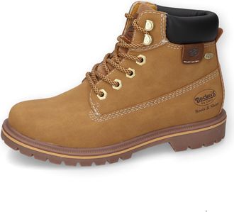 Dockers by Gerli Damen Combat Boots, Frauen Stiefeletten,wasserabweisend,uebergangsschuhe,uebergangsstiefel,Stiefel,golden tan,40 EU