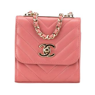Chanel Pre-owned Chevron Mini Crossbody - - Pre-owned - Damen - Rosa - ONE SIZE