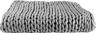 The Home Deco Factory Chunky Knit Throw, Grau, 120cm x 150cm