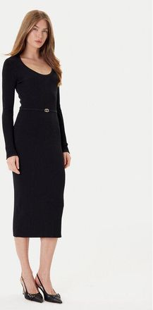 Twin-Set Strickkleid 252TP3352 Schwarz Slim Fit