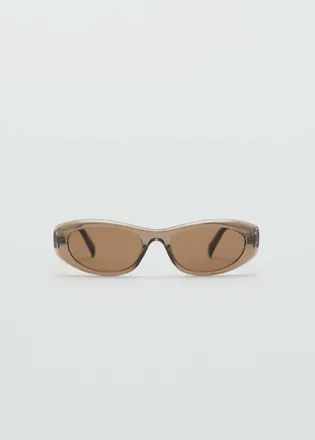 Mango Lunettes de soleil monture semi-transparente gris - Femme - Taille unique - MANGO