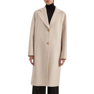 Alpha Industries Manteau en laine ajust&eacute; - Femme - Manteaux - Beige - Taille: 44 FR