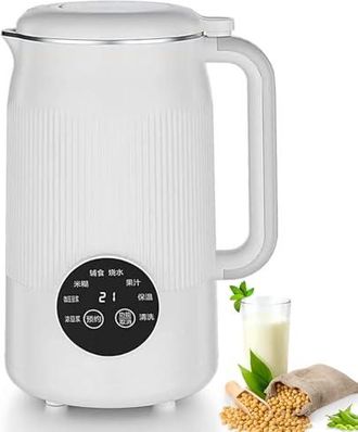 Generic Machine &agrave; Lait de Soja et Noix 1,2 L - Machine Automatique 8 en 1 pour Lait dAmande et dAvoine avec 12 Lames, Minuteur 18h & Maintien au Chaud 6h, Aut