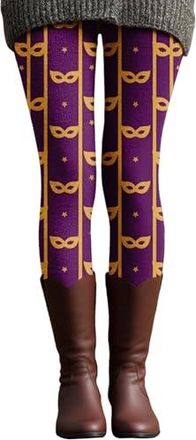 Generic Legging Femme Coupe Slim Mode Imprim&eacute; Halloween Leggings Sport Yoga Leggings Tricot Blanc Leggings Femmes Opaque, lilas, XXL