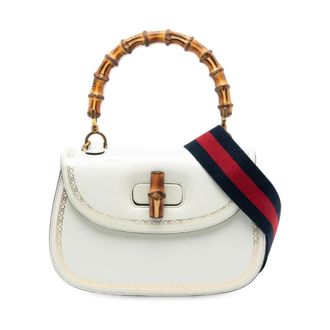 Gucci Pre-owned Bamboo Handle Leather Top Handle Bag - - Pre-owned - Damen - Wei&szlig; - ONE SIZE