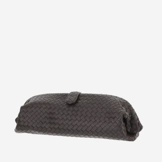 Bottega Veneta Womens Clutch Lauren 1979 Brown Lambskin Leather Bags