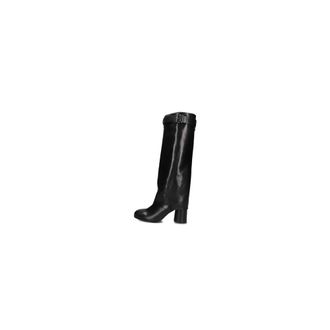 Lina Locchi Schwarze Lederstiefel Hoch - - Shoes - Damen - Schwarzk - 37 EU