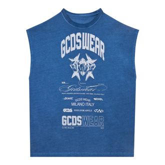 GCDS History &Auml;rmelloses T-Shirt - - Tops - Damen - Blau - M
