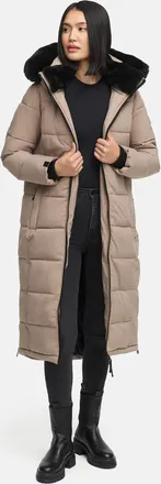 Navahoo Winterjacke NAVAHOO Knuddelfee, Damen, Gr. XXL, beige (taupe grau), Obermaterial: 100% Polyester; Innenseite: 100% Polyester; Futter: 100% Polyester, 