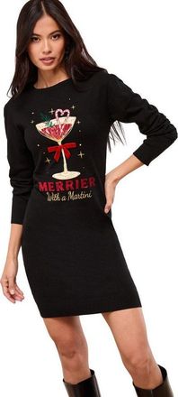 Lipsy Minikleid Lipsy Weihnachtliches Minikleid aus Strick, Petite (1-tlg)