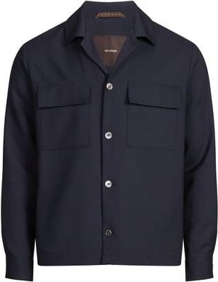 Windsor Veste uni &agrave; col classique en laine vierge