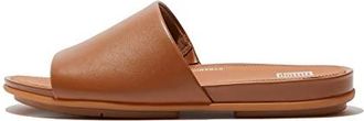 FitFlop Femme Gracie Leather Pool Slides Mule, Light Tan, 37 EU