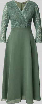 Swing Cocktailkleid mit Spitzenbesatz