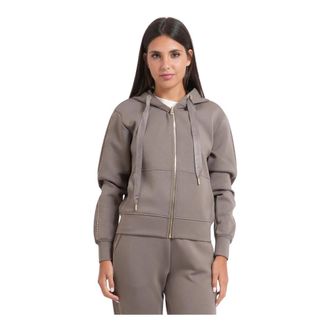 Guess Sweatshirt mit durchgehendem Rei&szlig;verschluss - - Sweatshirts & Hoodies - Damen - Braun - S