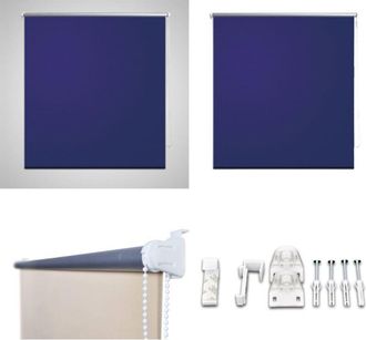 vidaXL Vidaxl - Verdunkelungsrollo 160 x 230 cm blau - Verdunkelungssrollo - Rollo - Raffstore - Fensterrrollo - Schlafzimmerrollo - Home & Living